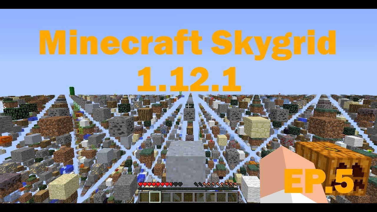 Minecraft Skygrid 1.12.1 EP.5 สร้างกำเเพงให้ชาวบ้าน - YouTube