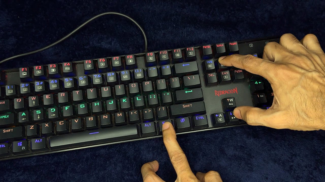 Redragon Mechanical Keyboard - How to Change RGB Backlighting - YouTube