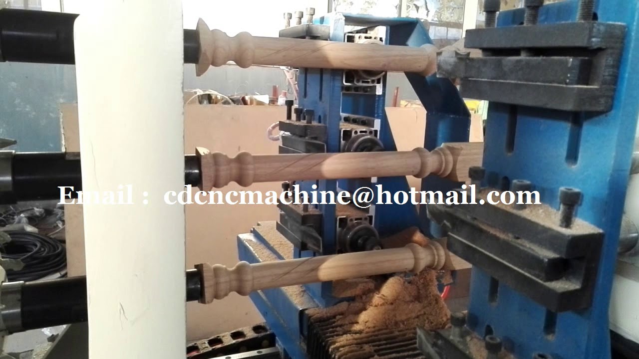 CNC Wood Turning And Machining Center for wooden stair railing post ...