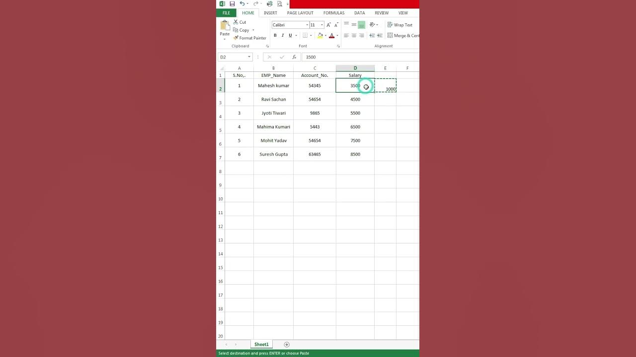 How To Add Amount In Excel - Youtube