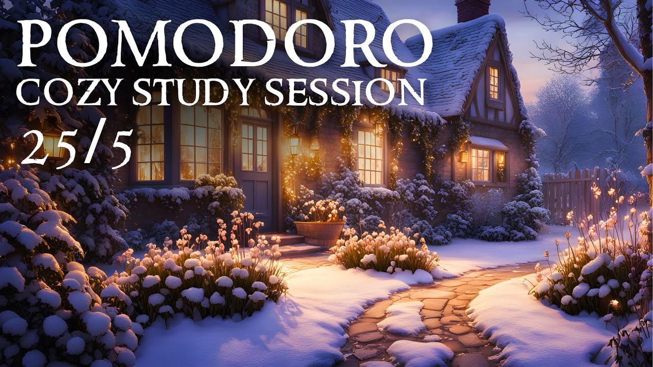 Cozy English Cottage in the Winter 🍵 ️| Cozy Pomodoro Study Session 25/ ...