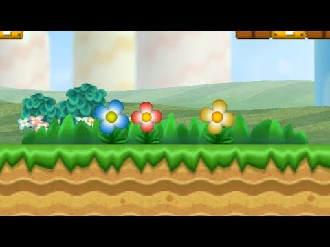 NSMBU flowers in NSMBW (Overworld v2) - YouTube