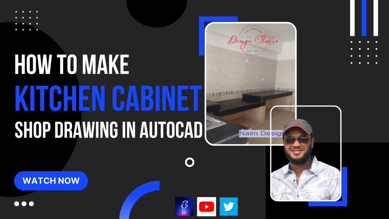 Kitchen Cabinet details drawing in AutoCAD @ How to make detail drawing ...