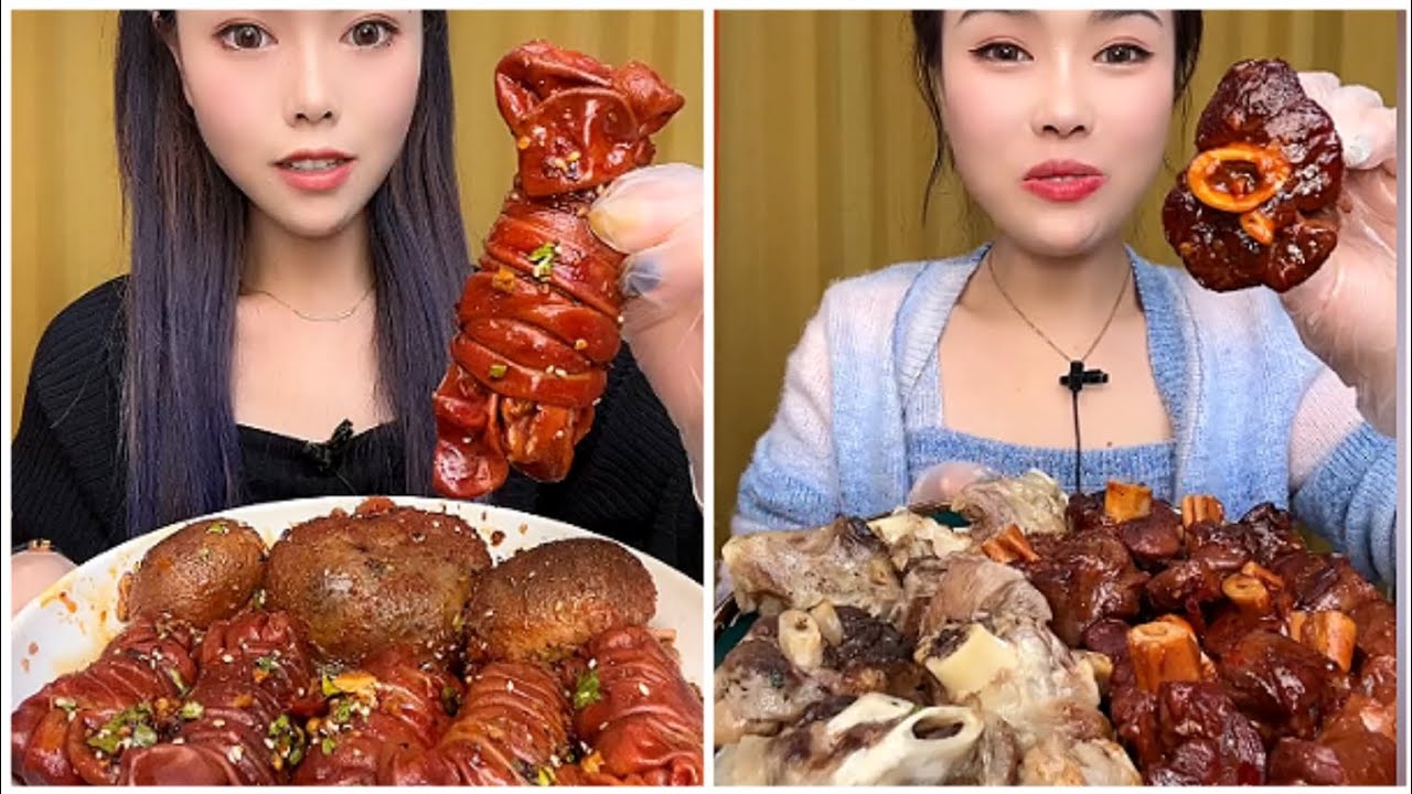 ASMR Chinese MUKBANG Food EATING SHOW/ Oddly Satisfying Video Food ...