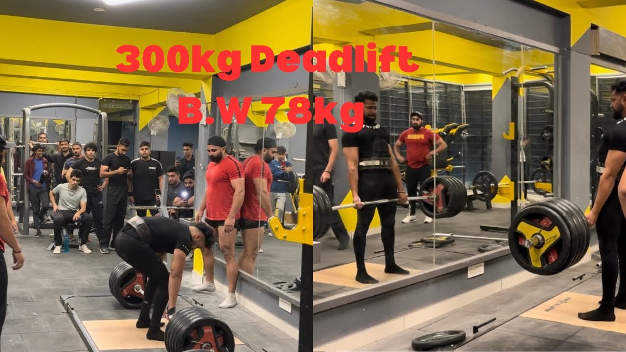 300kg Deadlift Pura Gym Aagya dekhne - YouTube
