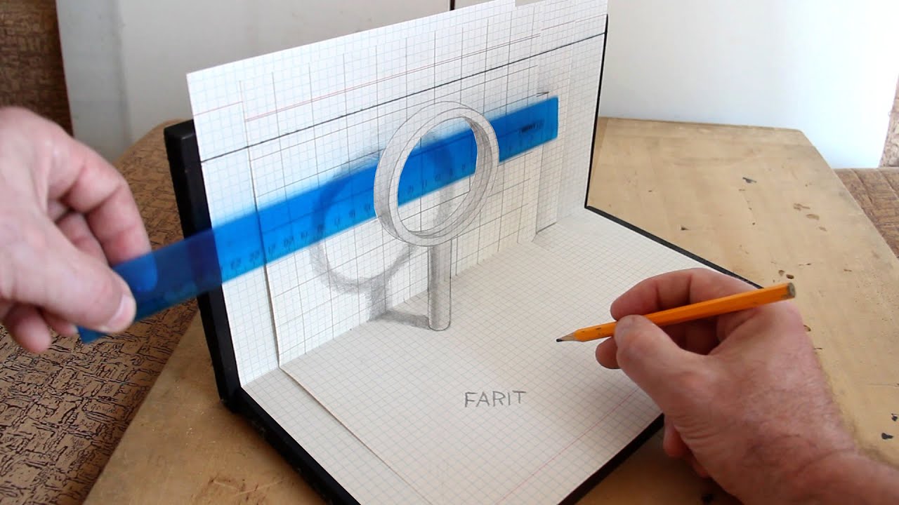 Magnifying Glass #3D #3Ddrawing Book "3D drawing. Introduction" in the ...
