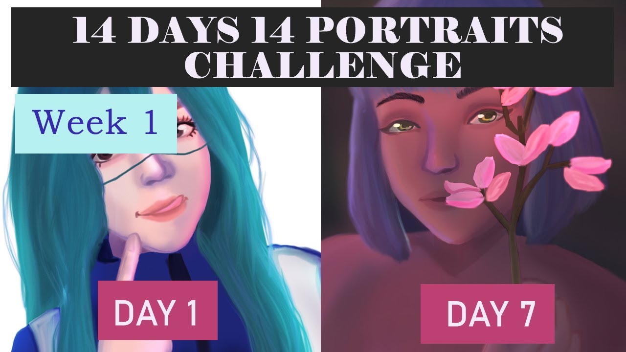 Beginner Artist's 14 Days 14 Portraits Challenge (Digital Art in ...