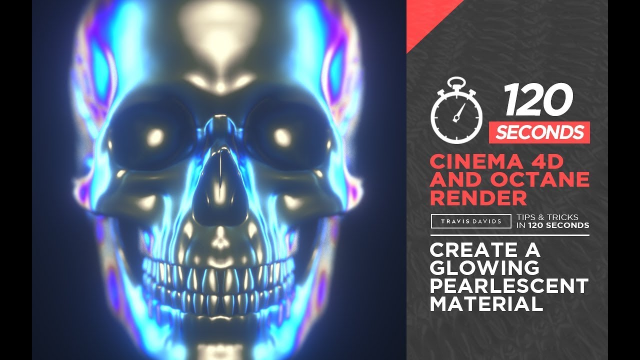 120 Seconds - Cinema 4D & Octane Render - Create A Glowing Pearlescent Material - YouTube