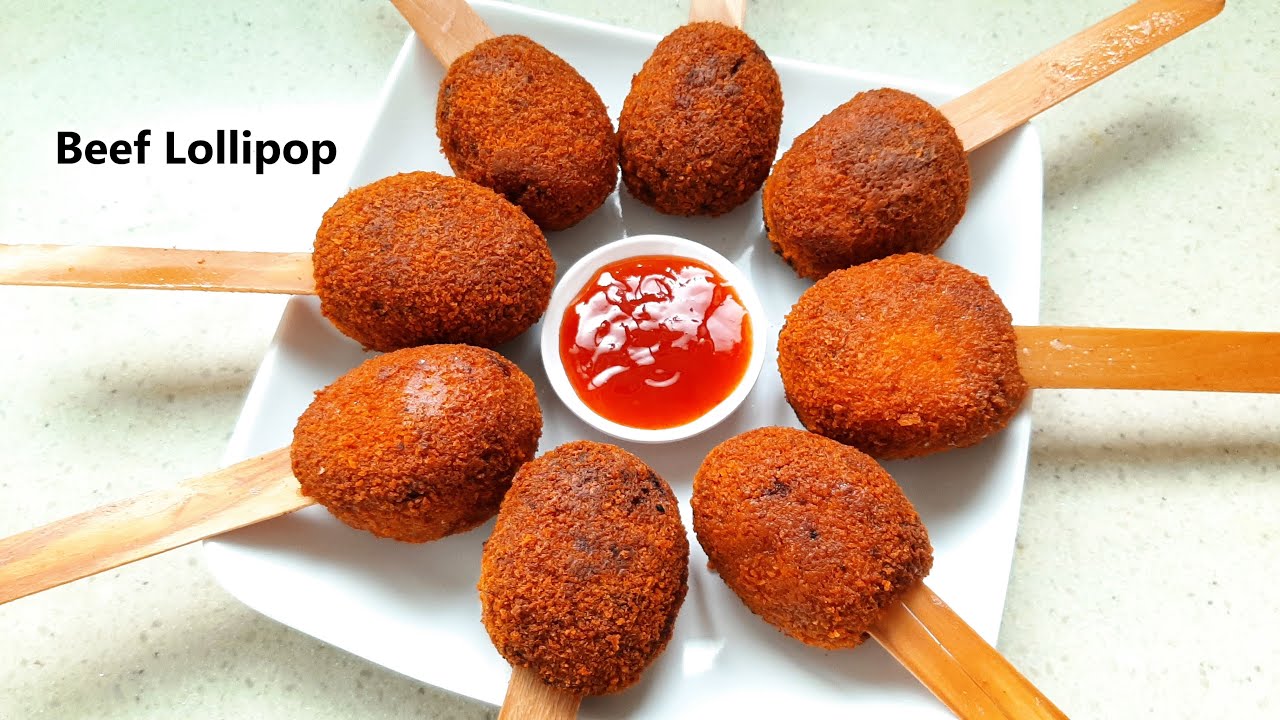 Crispy Beef Lollipop Recipe by Nasta Recipes || Easy Meat Lollipop ...