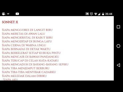 SONNET X puisi karya Sapardi Djoko Damono