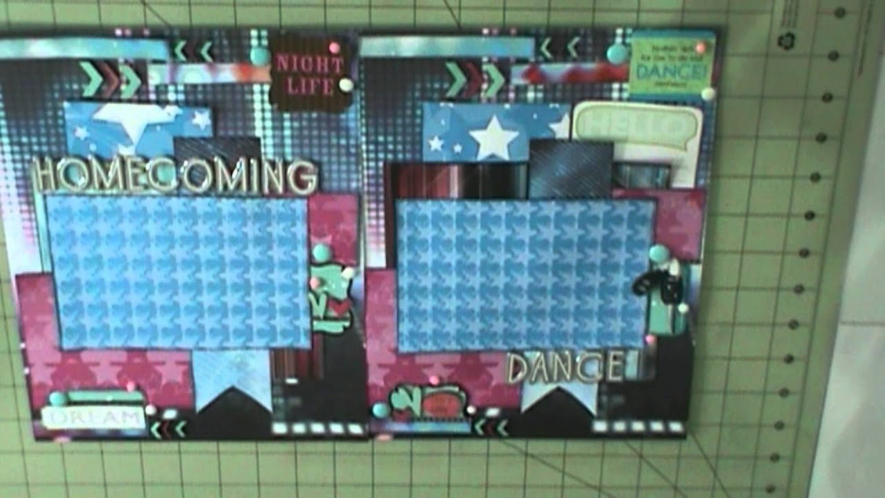 Homecoming Dance Scrapbook Layout (Boy) - YouTube