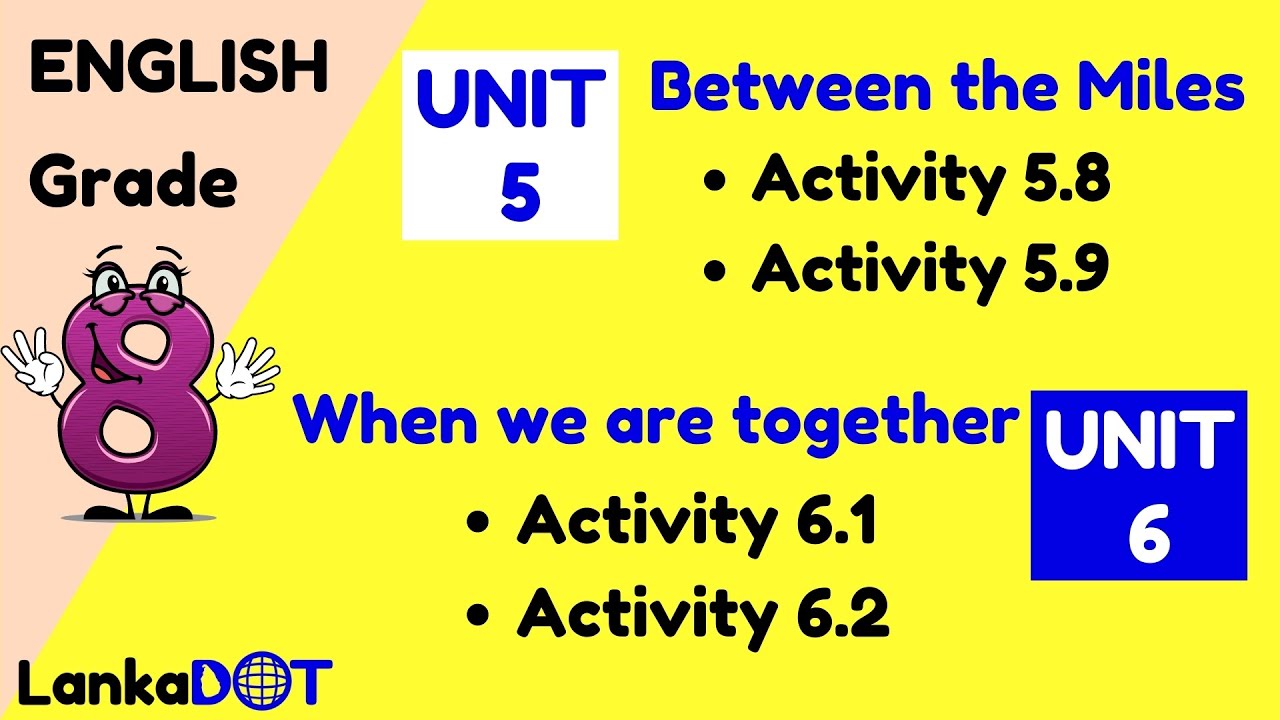 English Online Class Grade 8 In Sinhala Unit 5 And Unit 6