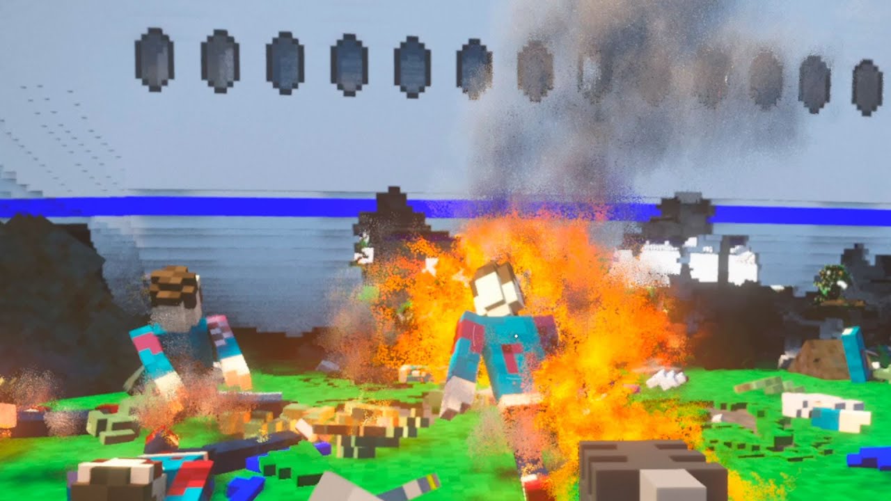Zombie Boeing Plane Crash Dynamics Apocalypse Survive w Flamethrower ...