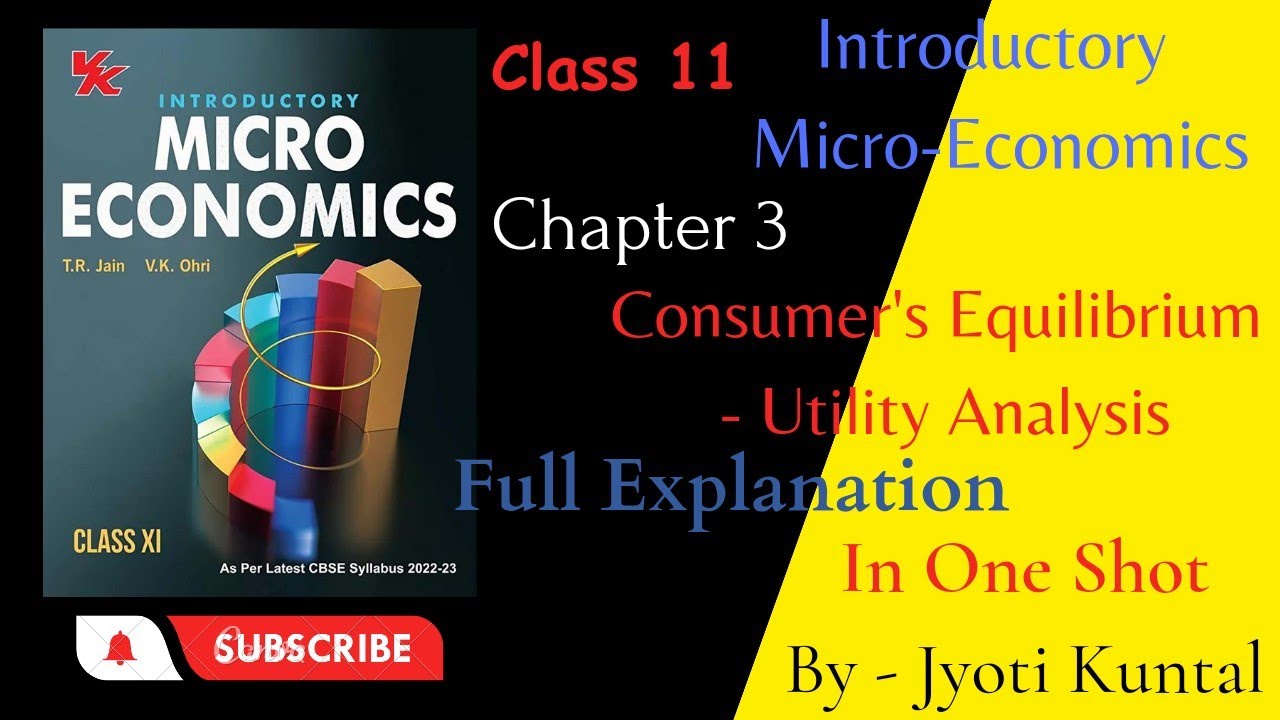 Class 11 Micro-Economics | Ch 3 | Consumer's Equilibrium - Utility ...