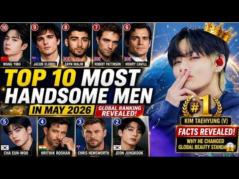 Kim Taehyung SHOCKS the World #1 Most Handsome Man in May 2026! Top 10 Global Ranking REVEALED!