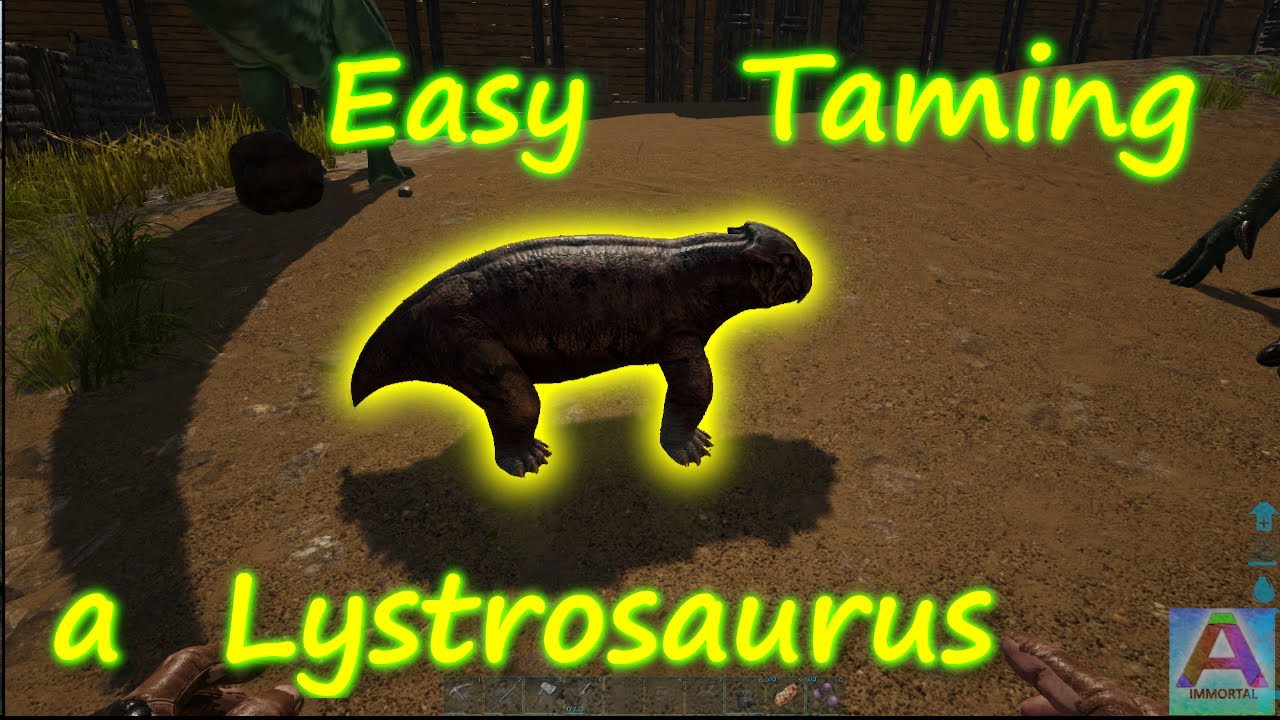 Easy taming a lystrosaurus. Ark Survival Evolved. - YouTube