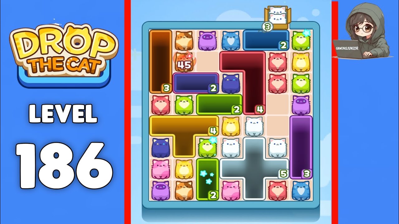 Drop The Cat level 186 solution - YouTube