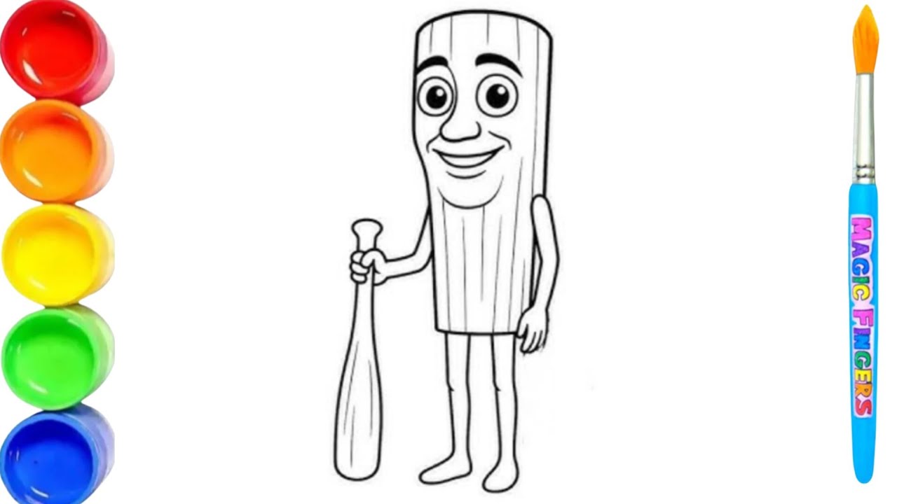 How To Draw Tung Tung Tung Sahur Easy ! - YouTube