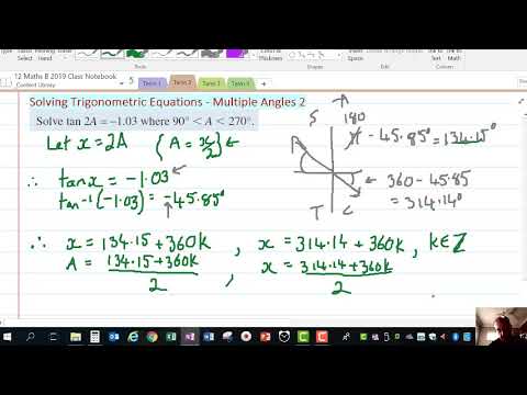 Solving Trigonometric Equations Multiple Angles 2 - YouTube