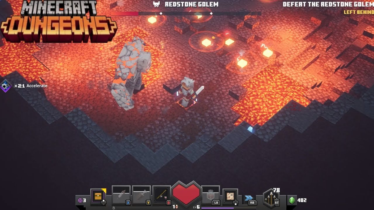 Minecraft Dungeons Redstone Mines - Golem Boss Battle Gameplay Part 2 ...