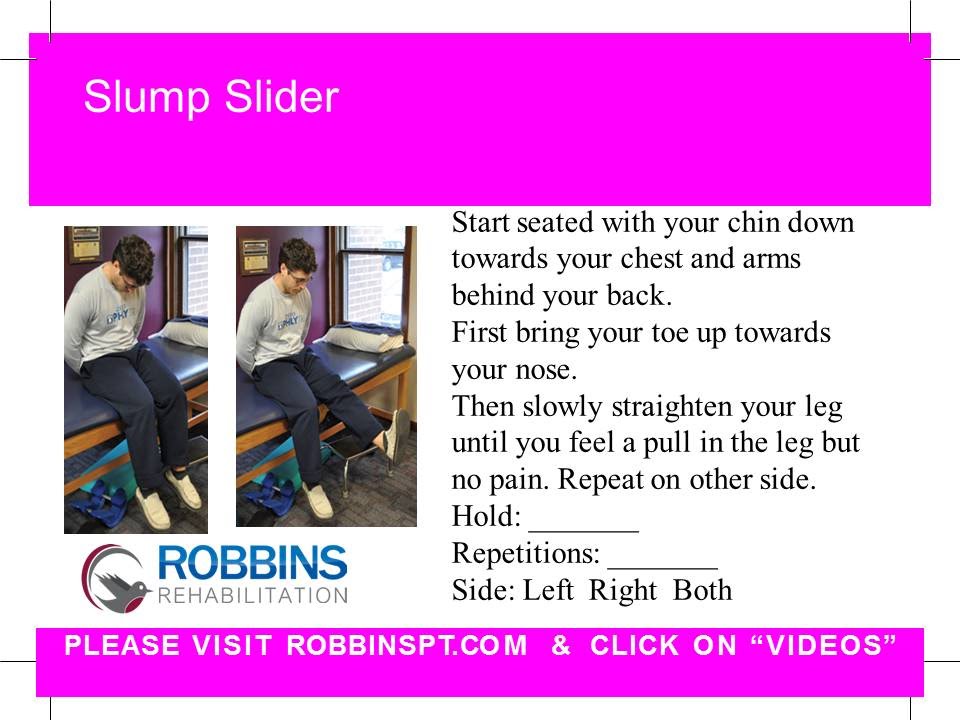 Slump Slider | Robbins Rehabilitation - YouTube