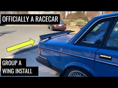 VOLVO 240 GROUP A WING INSTALL! | RedBlockSociety Wing - YouTube