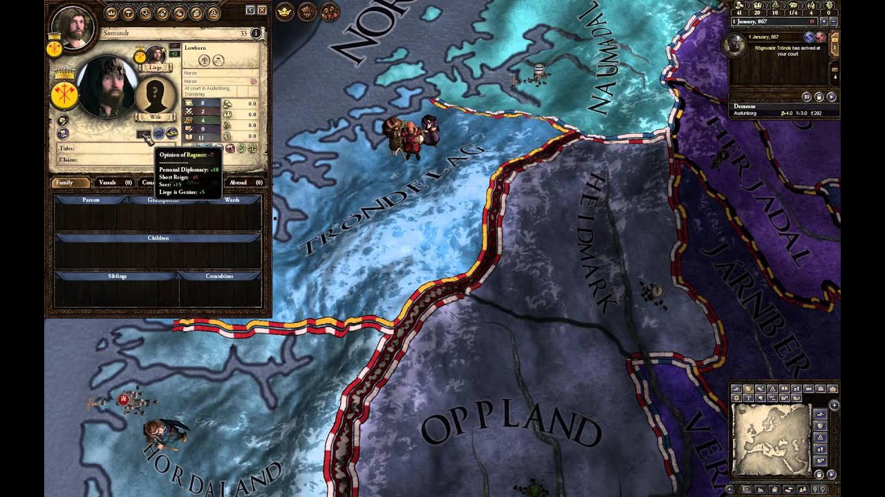 Part 1 Clan Raven: Let's Play Crusader Kings 2, the Old Gods - YouTube
