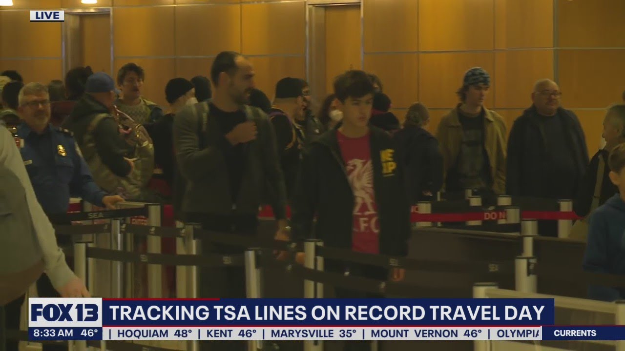 Tracking TSA lines on record travel day | FOX 13 Seattle - YouTube