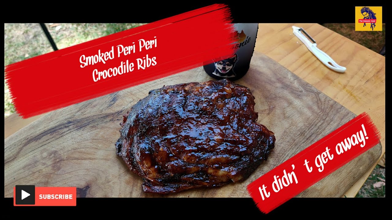 Smoked Crocodile Ribs at Bramston Beach Campground - YouTube