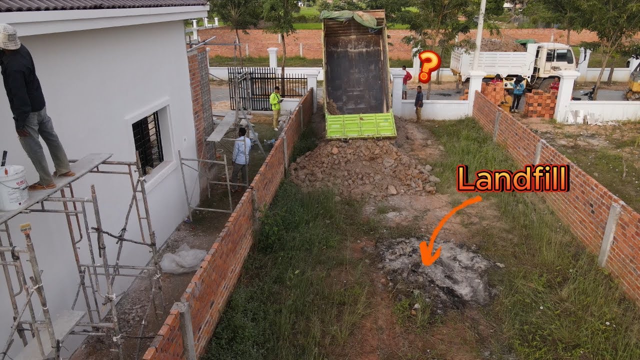 ump Trucks Filling Up the Land for Construction - YouTube