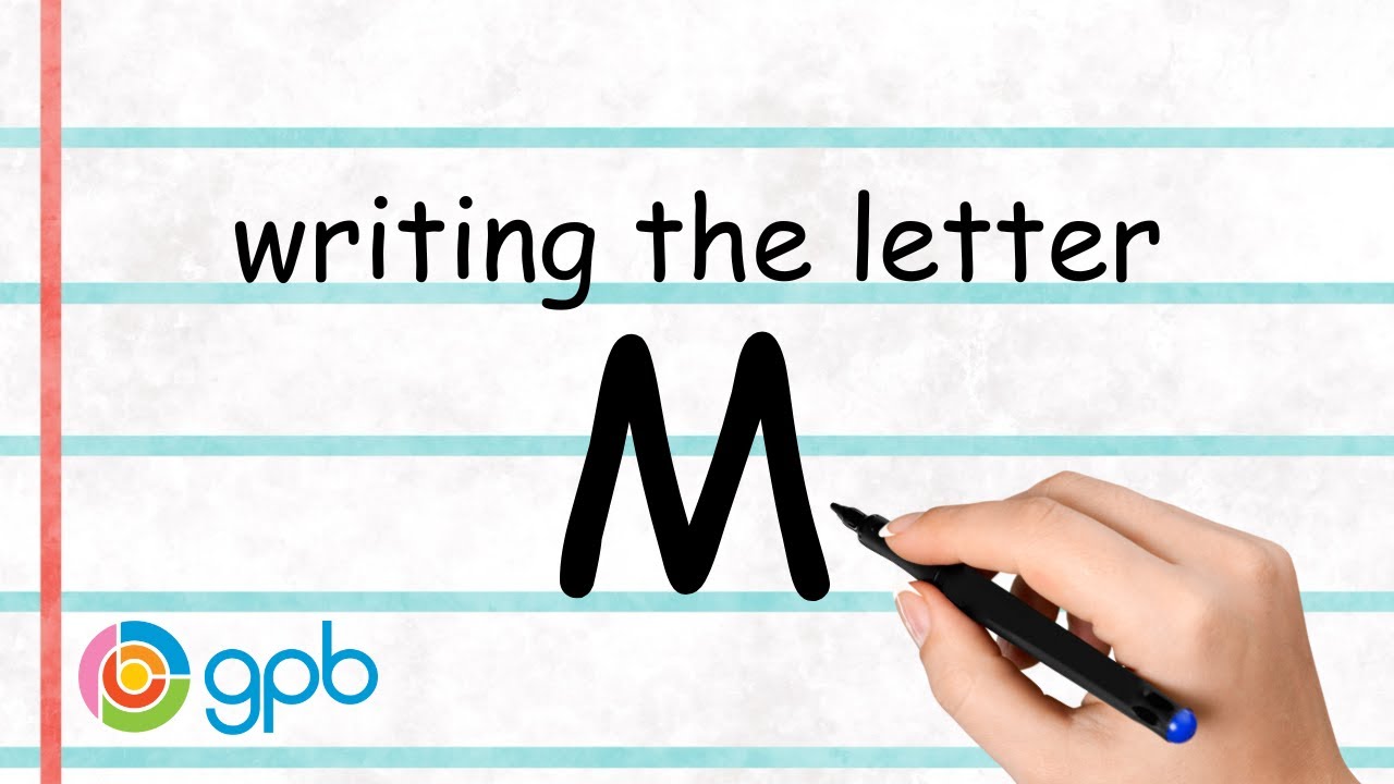 Writing the letter M in print - YouTube