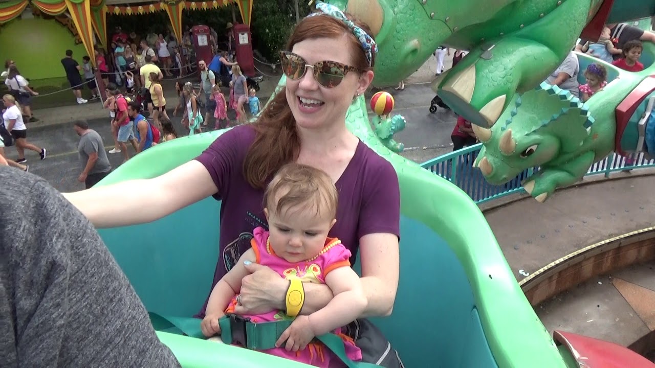 Riding Triceratops Spin at Animal Kingdom - YouTube