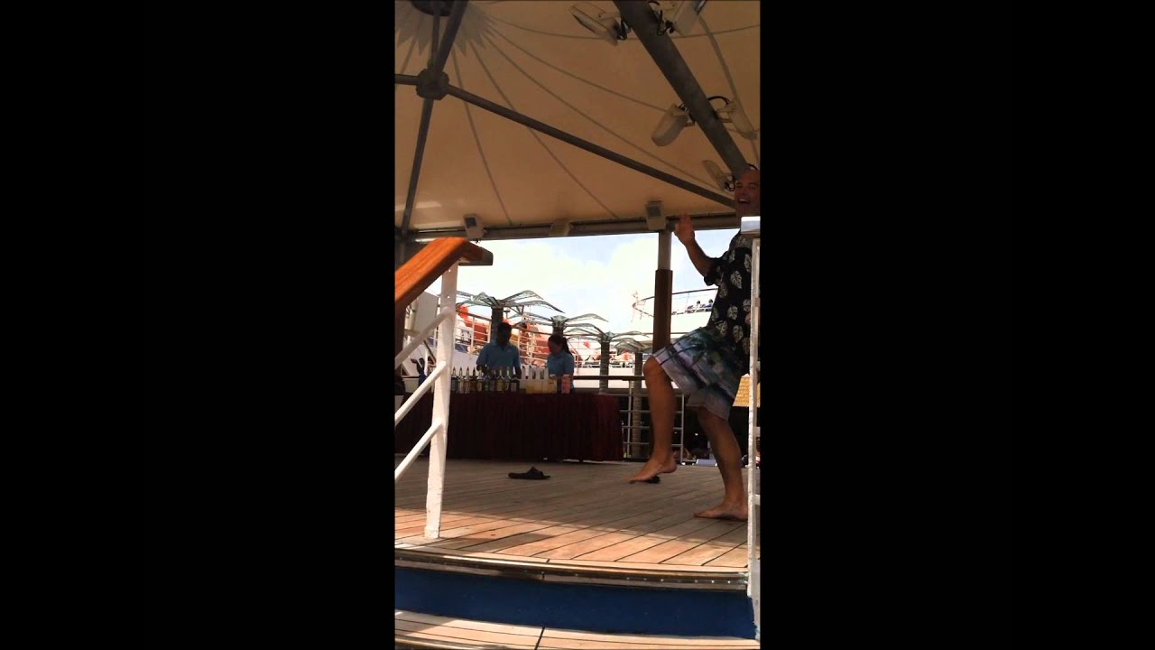 Carnival Cruise 2013 Ken Streeter Mixologist Contest Dance - YouTube