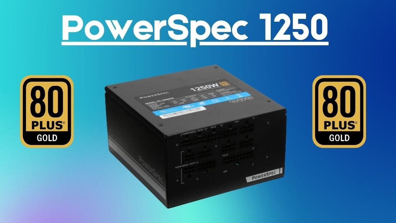 PowerSpec 1250 Watt Gold Fully Modular Power Supply - YouTube