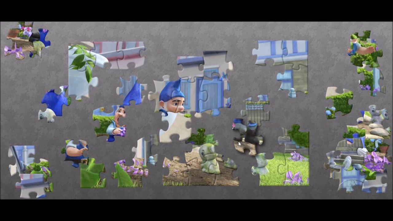 Gnomeo And Juliet Puzzle Game Cartoon Jigsaw Rompecabeza 14 - YouTube