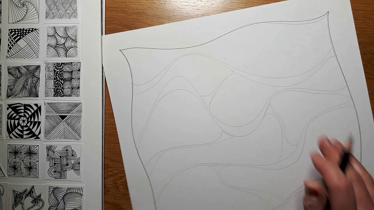 Zentangle Part 1 - Layout - YouTube