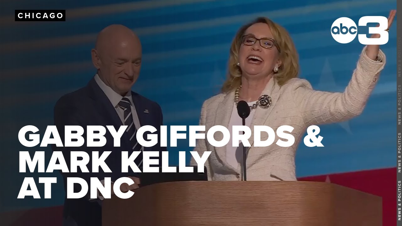 Gabby Giffords and Mark Kelly at DNC - YouTube