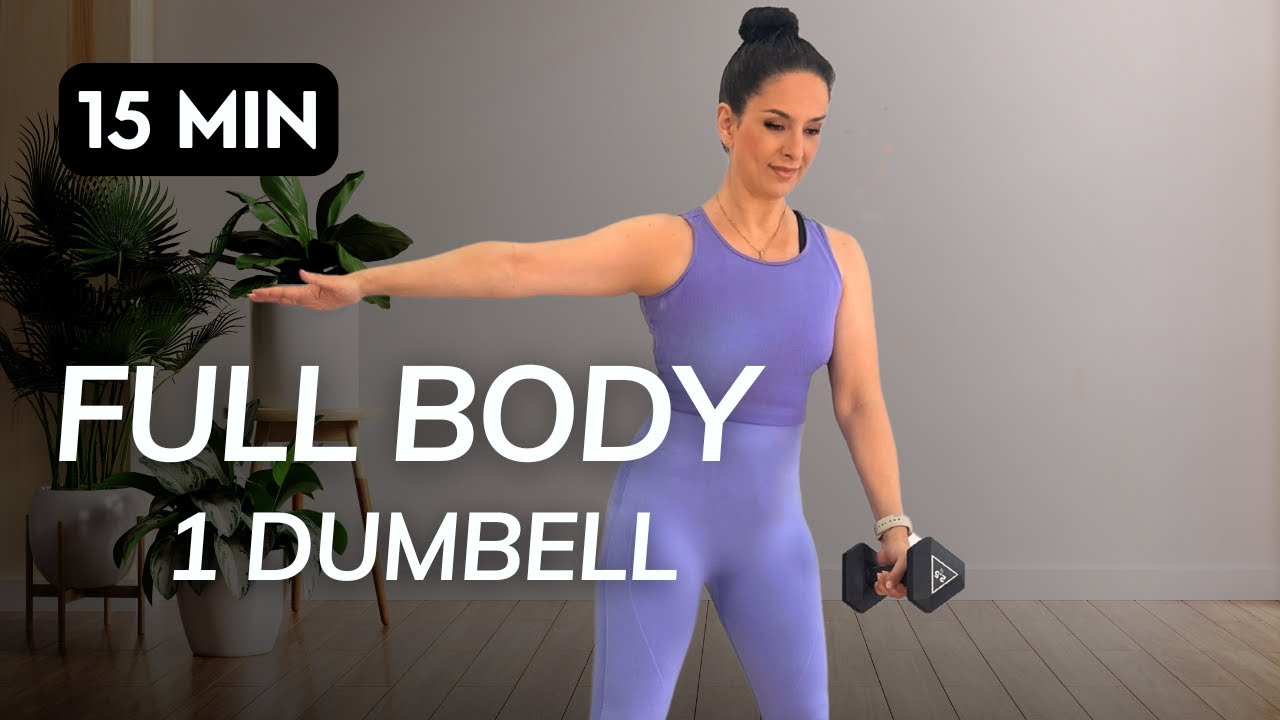 15 Min. Single Dumbbell Strength Routine | All-Standing Full-Body ...