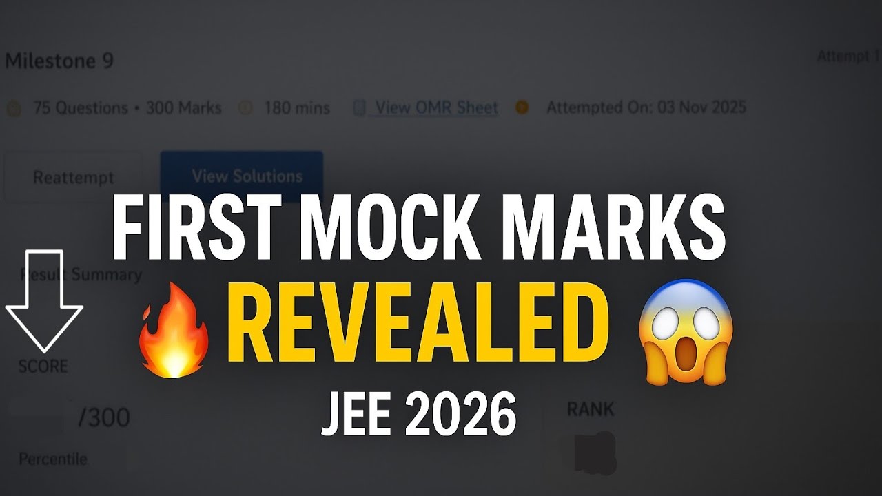 MY FIRST JEE FULL SYLLABUS MOCK TEST 💯|| JEE 2026 💀|| DAY 1 ||The JEE ...