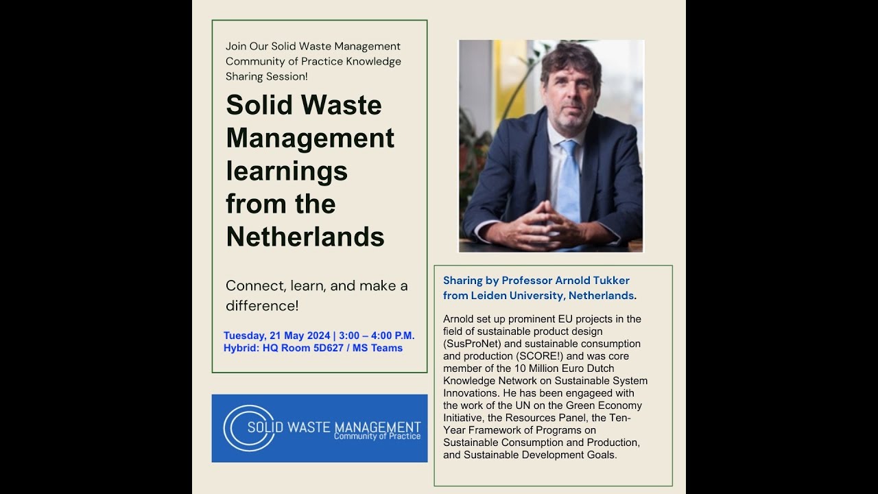 Solid Waste Management - Learnings from the Netherlands - YouTube