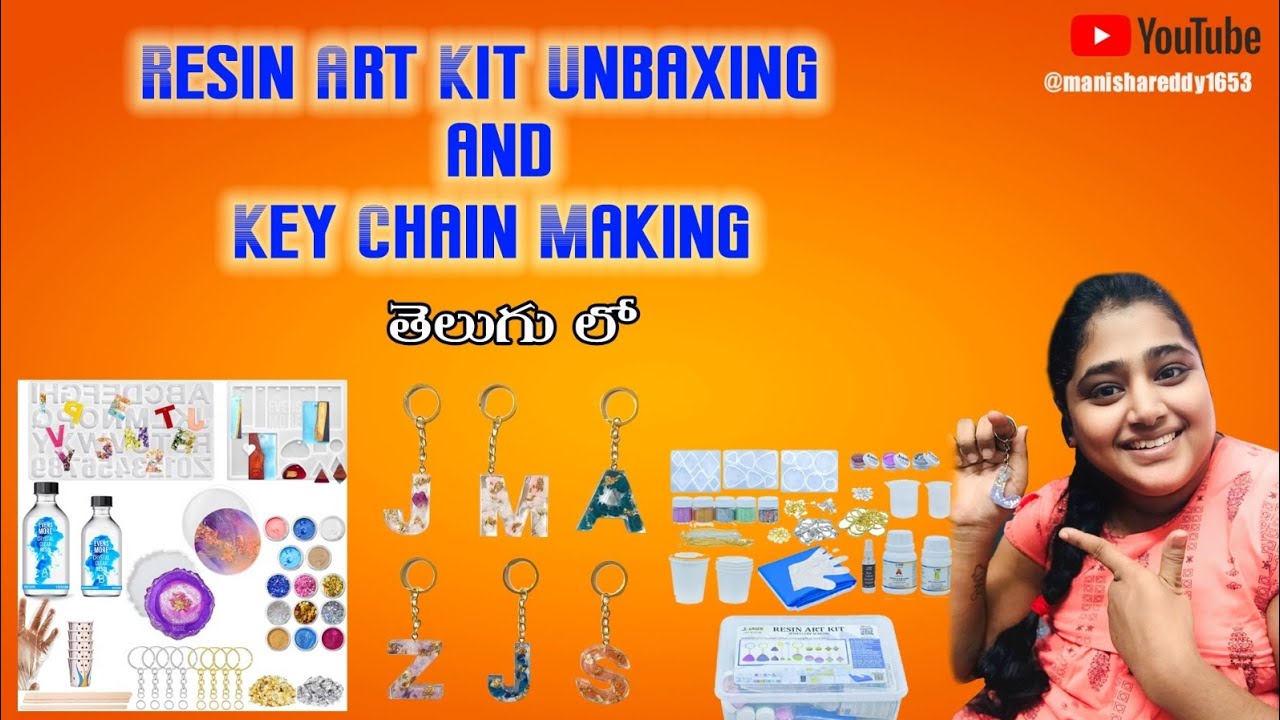 Resin kit unboxing and key chain making Telugu lo #vedio #trending ...