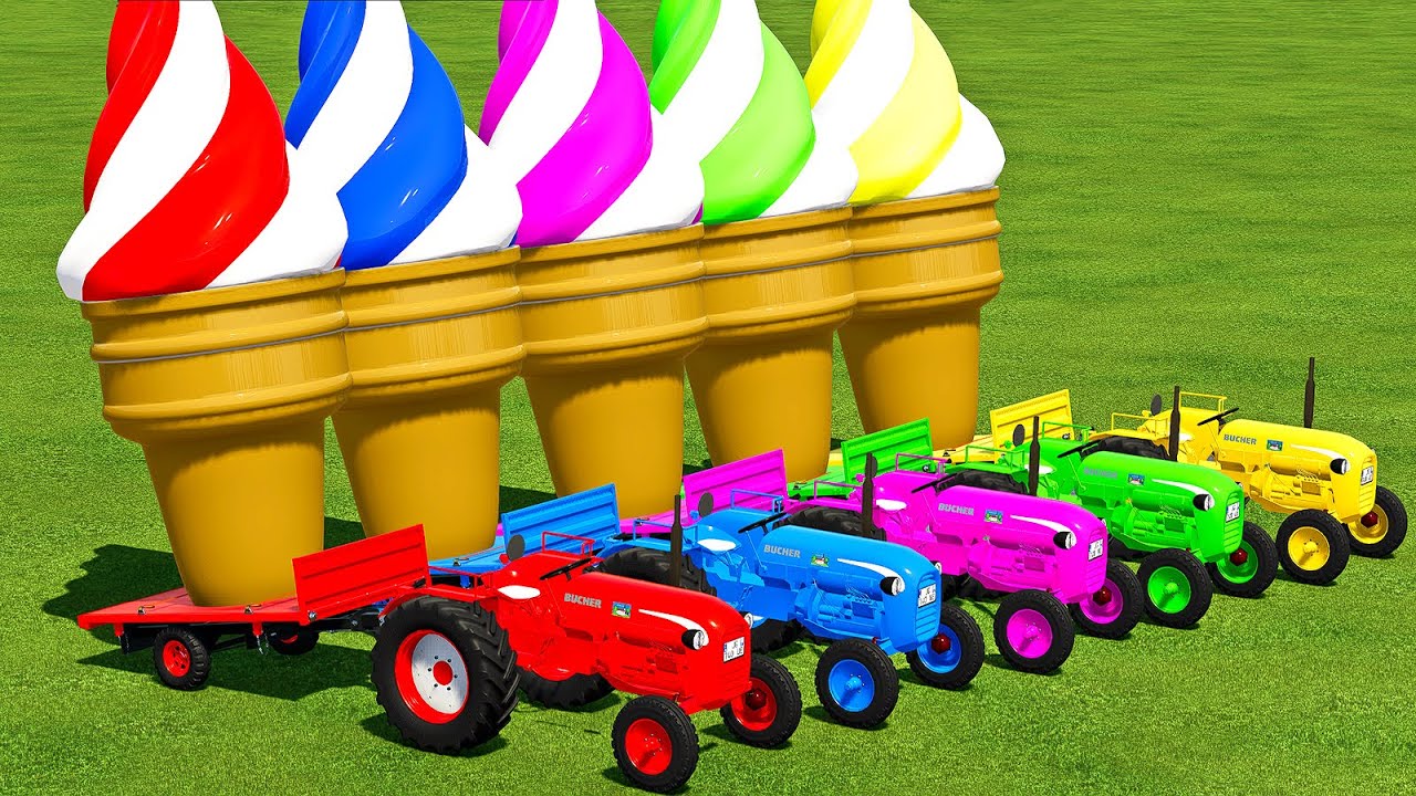 LOAD & TRANSPORT ICE CREAM WITH BUCHER MINI TRACTORS - Farming ...