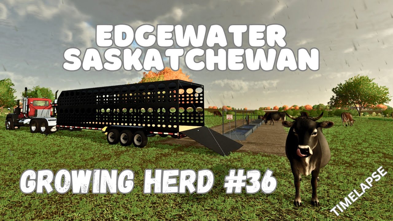 Edgewater Sask | SILAGE and HAY | New COW Pasture | Time-Lapse | FS22 ...