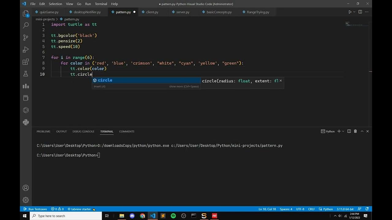 Create Awesome Design with Turtle using Python - YouTube