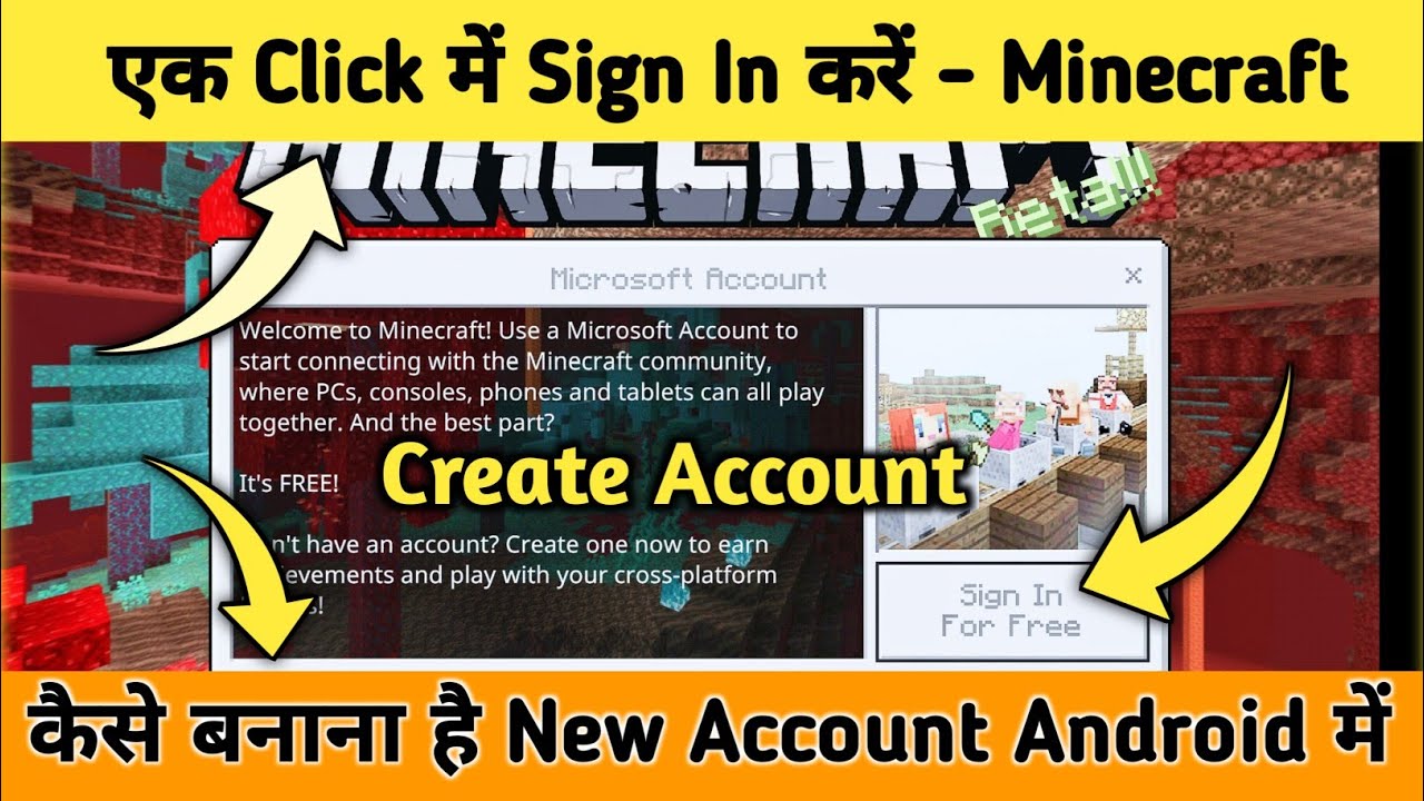 How To Create Microsoft Account To Login Minecraft||Minecraft Sign In ...