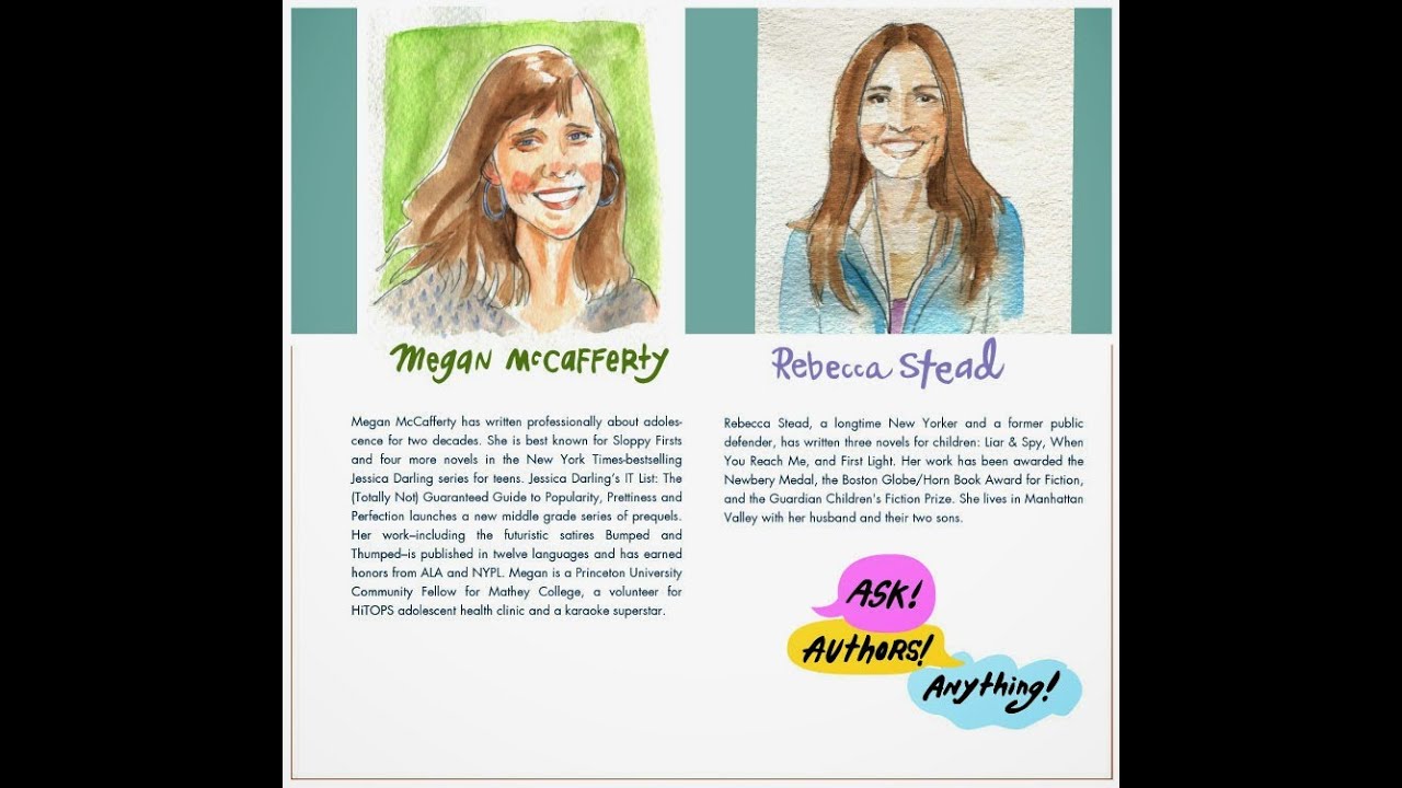 Ask! Authors! Anything! with Megan McCafferty: Ep. 5 Rebecca Stead ...