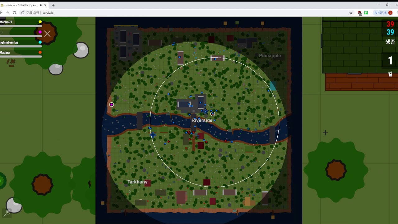 surviv io - 2d battle royale game Red vs Blue (50v50) - YouTube