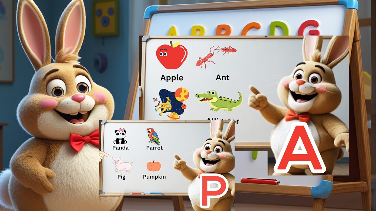 ABC Flashcards for Kids | Learn Letters with Freddy the Bunny! - YouTube