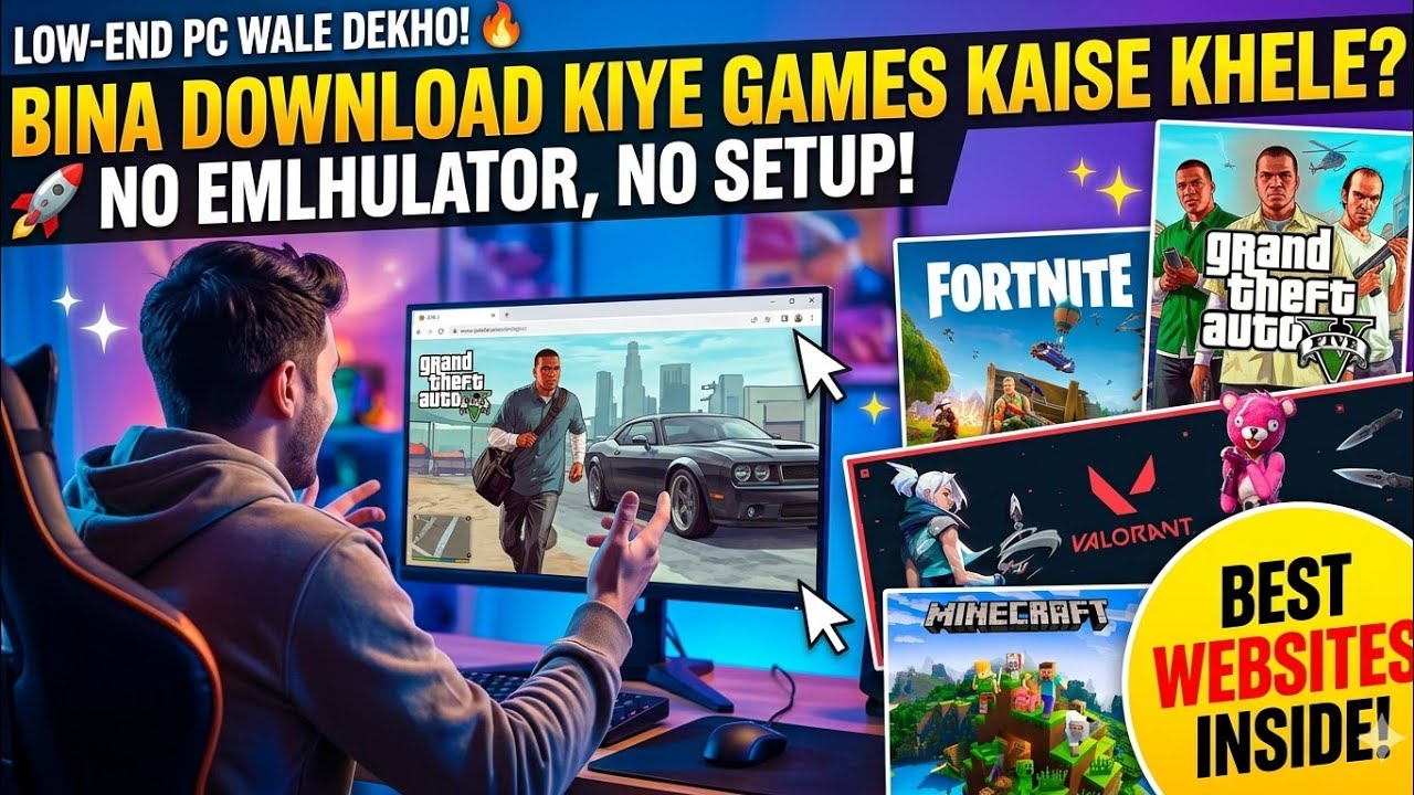 how to play online games for low and pc without download - YouTube