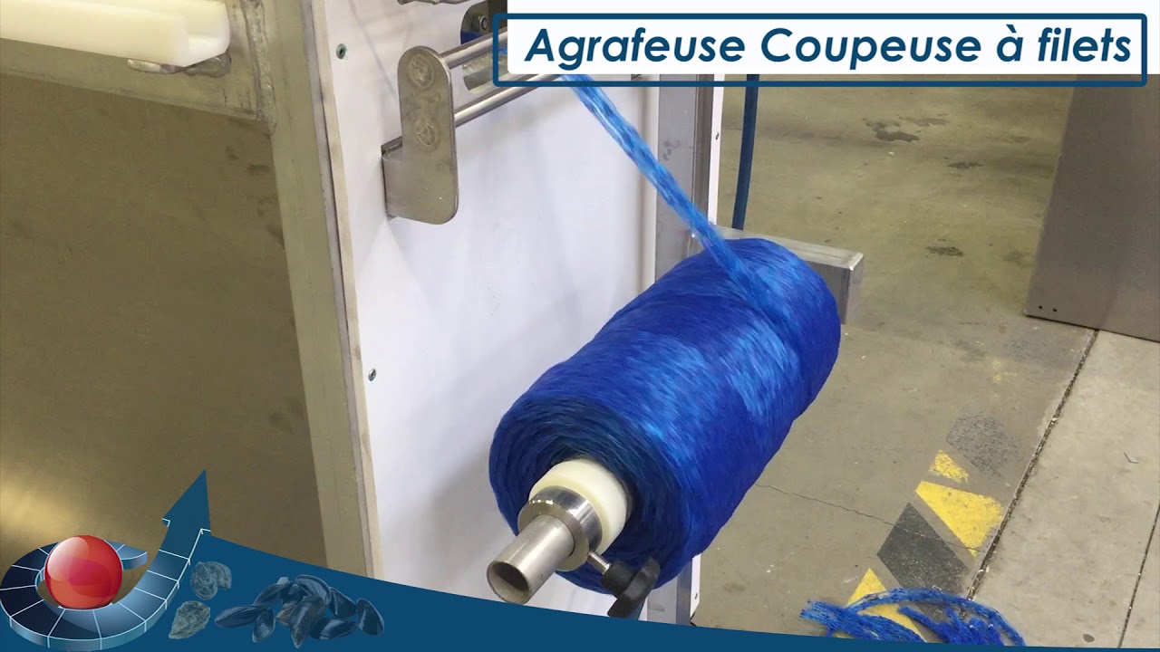 Agrafeuse coupeuse à filets - YouTube